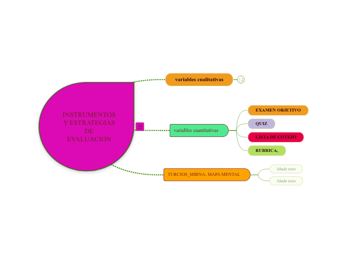 INSTRUMENTOS Y ESTRATEGIAS DE EVALUACION - Mind Map